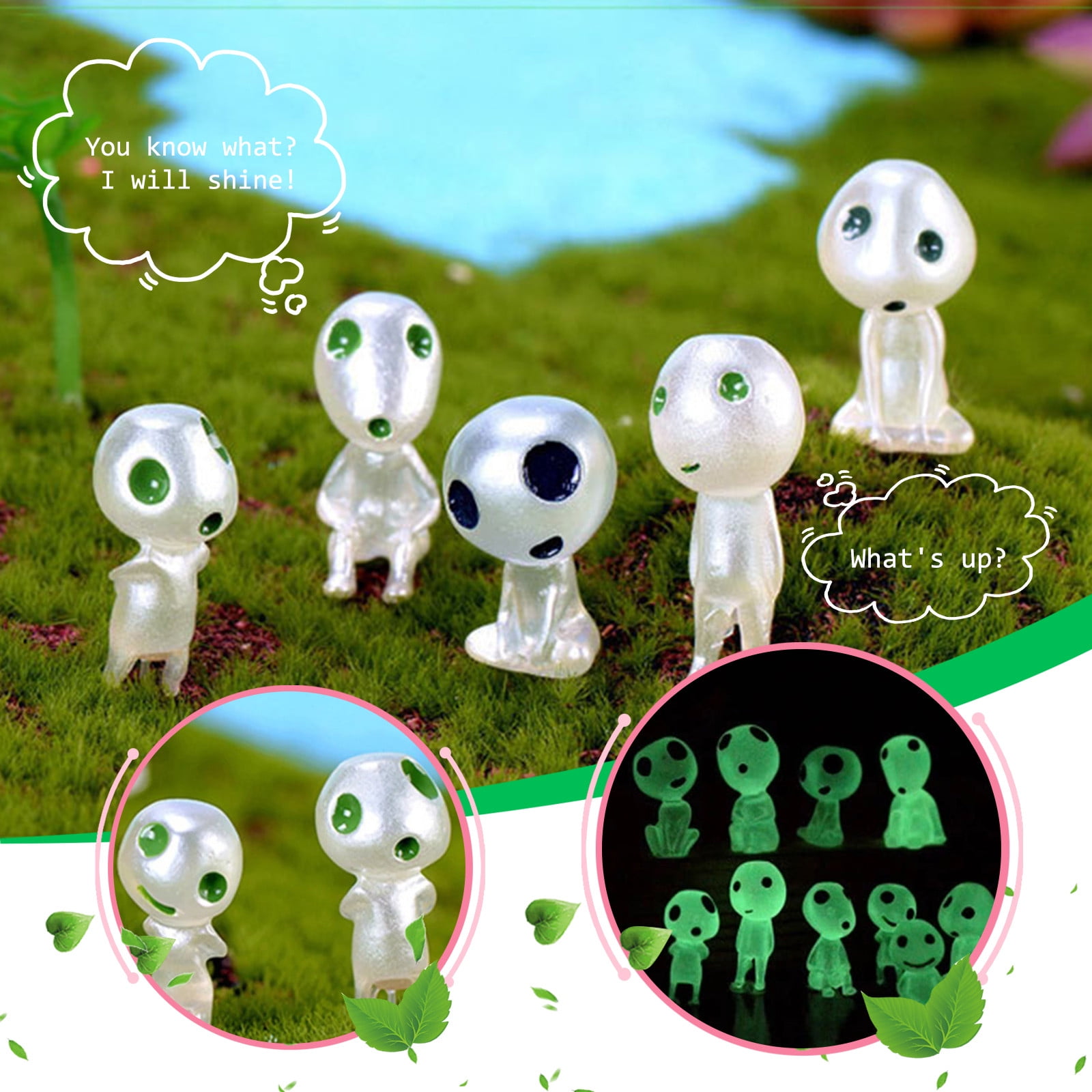 KEVCHE 10PCS Princess Mononoke Action Figures, Cute Princess Mononoke ...