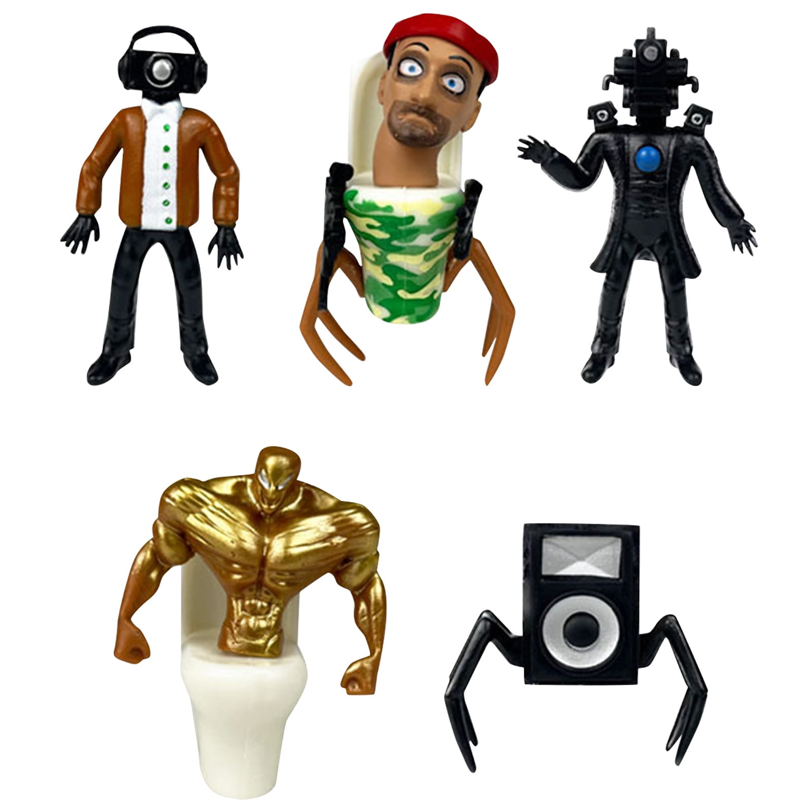 KEVCHE 5PCS Skibidi Toilet Action Figures, Skibidi Toilet Action ...