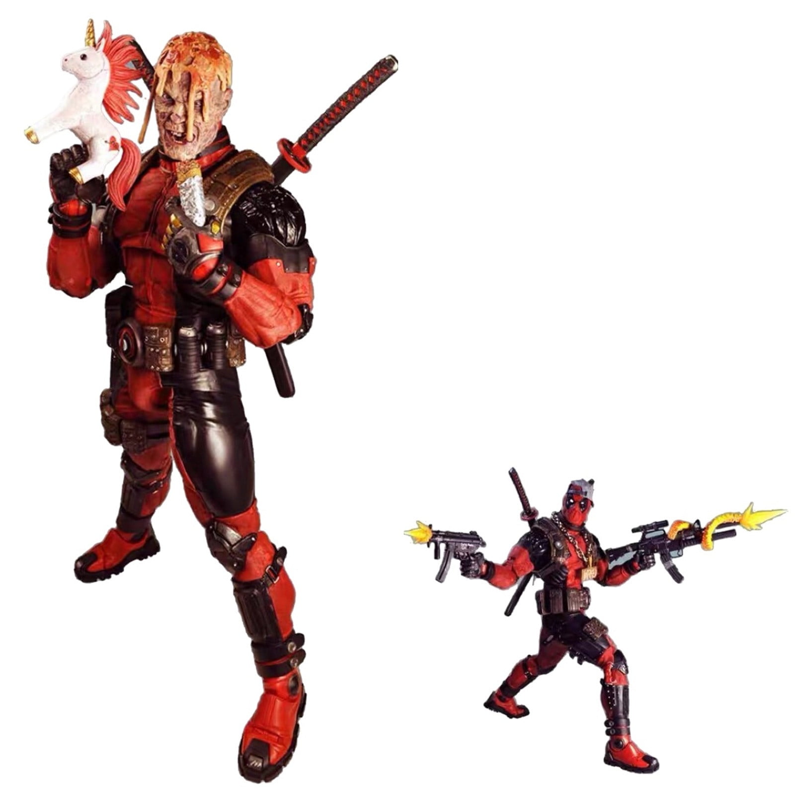 KEVCHE 6.2" Deadpool Action Figure Toys, Deadpool and Wolverine Action ...