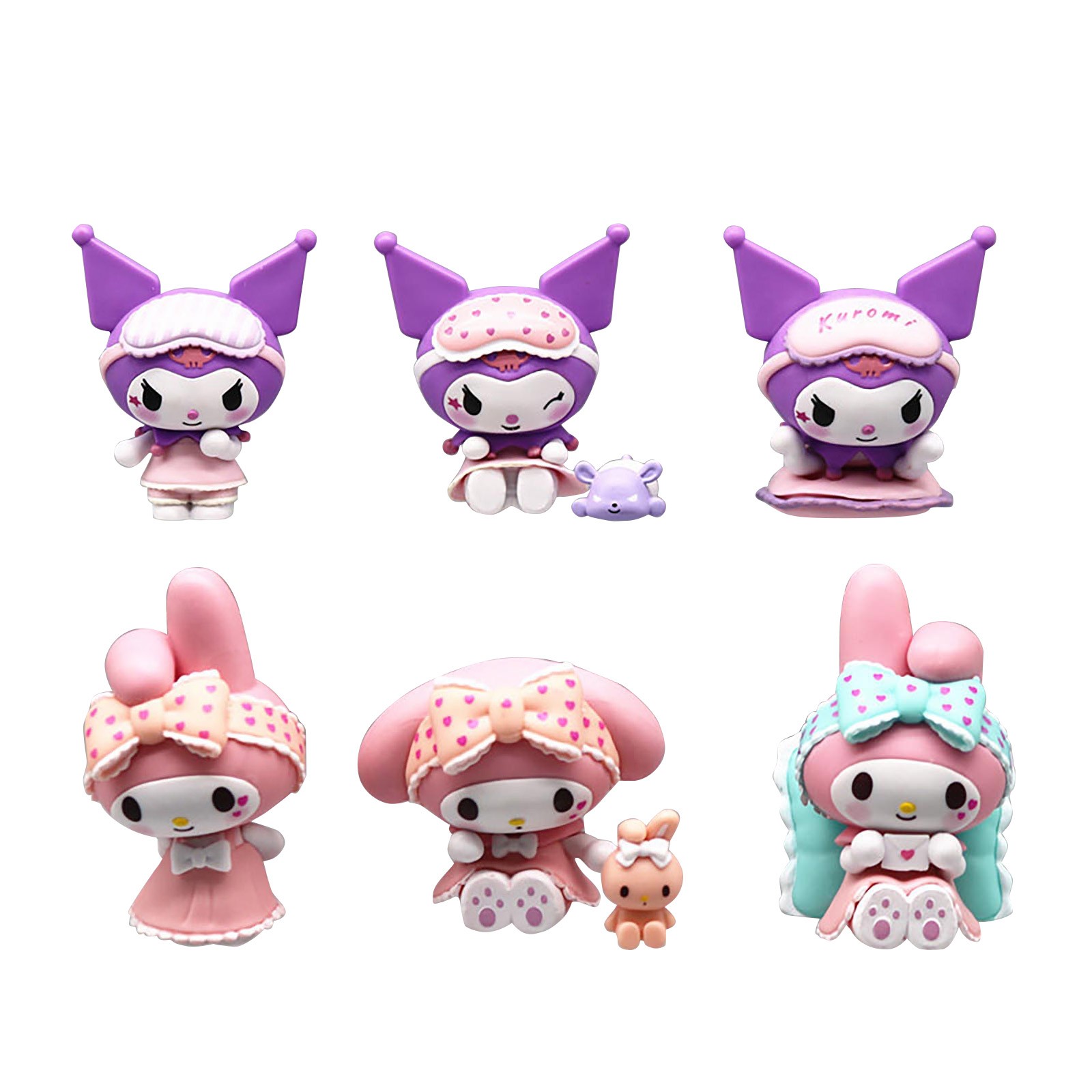 KEVCHE 6PCS Cat Bunny Action Figures Toys, Cat Bunny Action Figures ...