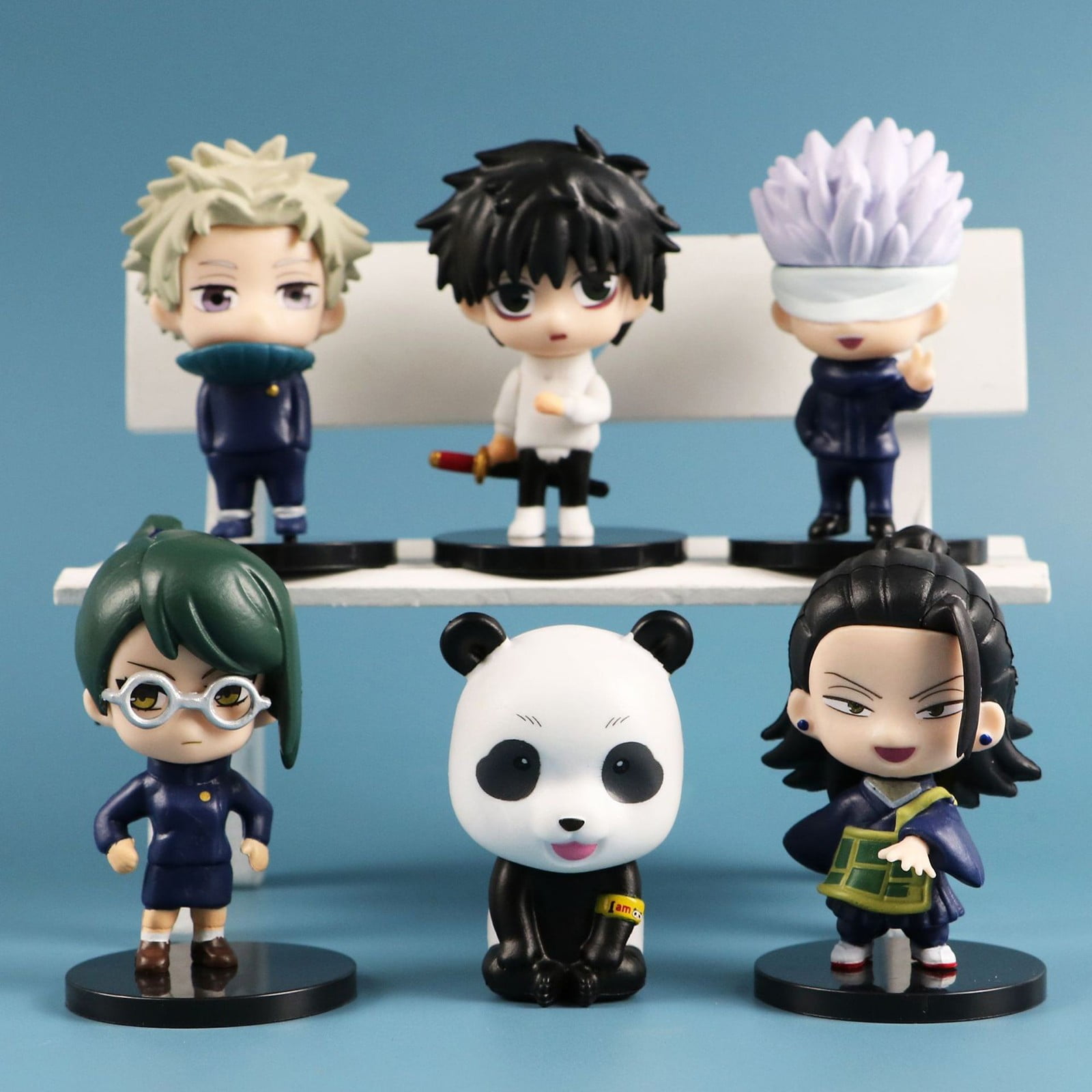KEVCHE 6PCS Jujutsu Kaisen Action Figures, So Cute Cool Jujutsu Kaisen ...