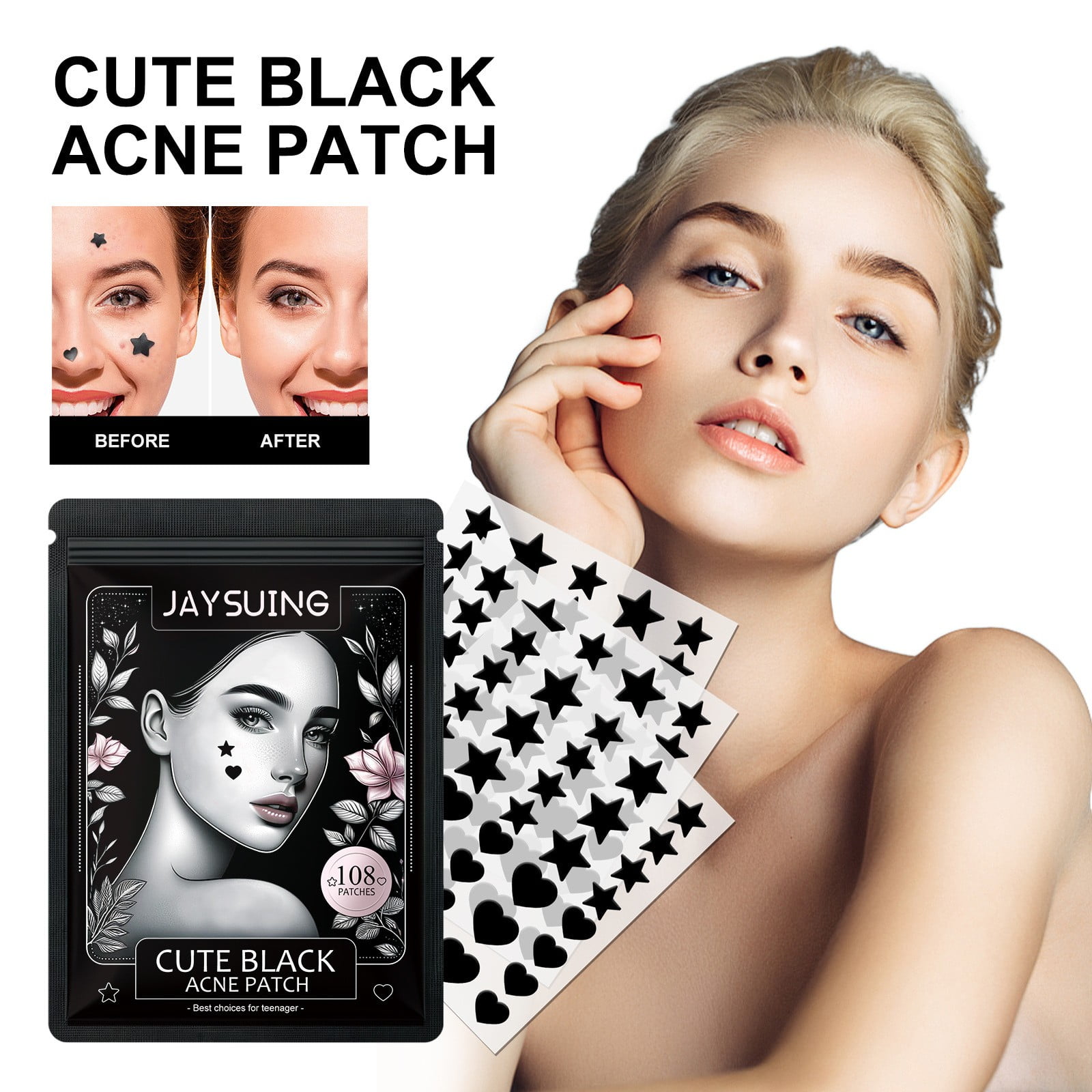 KEVCHE Acne Dots Pimple Patches, Black Diffrent Colors for Face, Cute ...