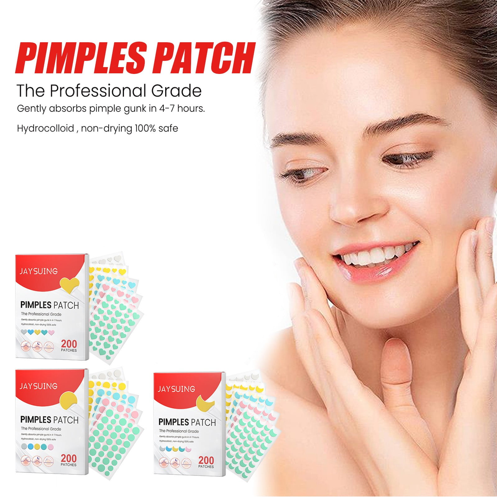 KEVCHE Acne Patch, Moon Diffrent Colors for Face, Cute Shape Pimple ...