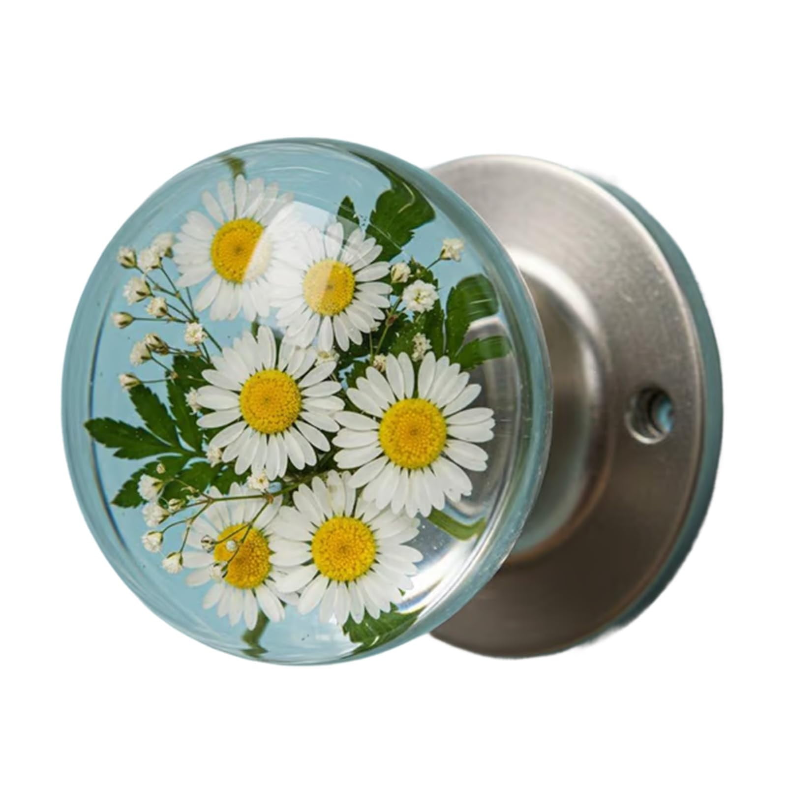 KEVCHE Art Door Knob (Daisy), Resin Molds Art Door Knob, Non-Locking ...