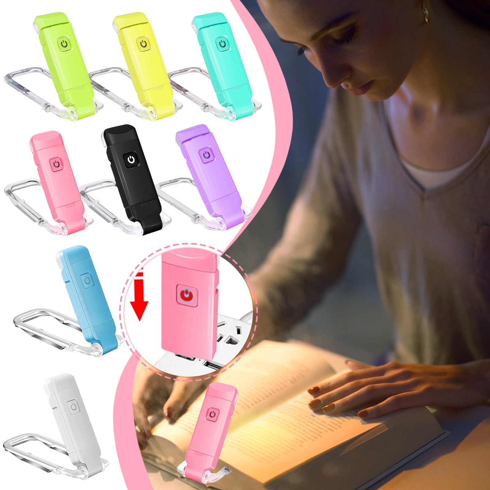 KEVCHE Book Reading Light, Rechargeable Booklight for Reading at Night ...
