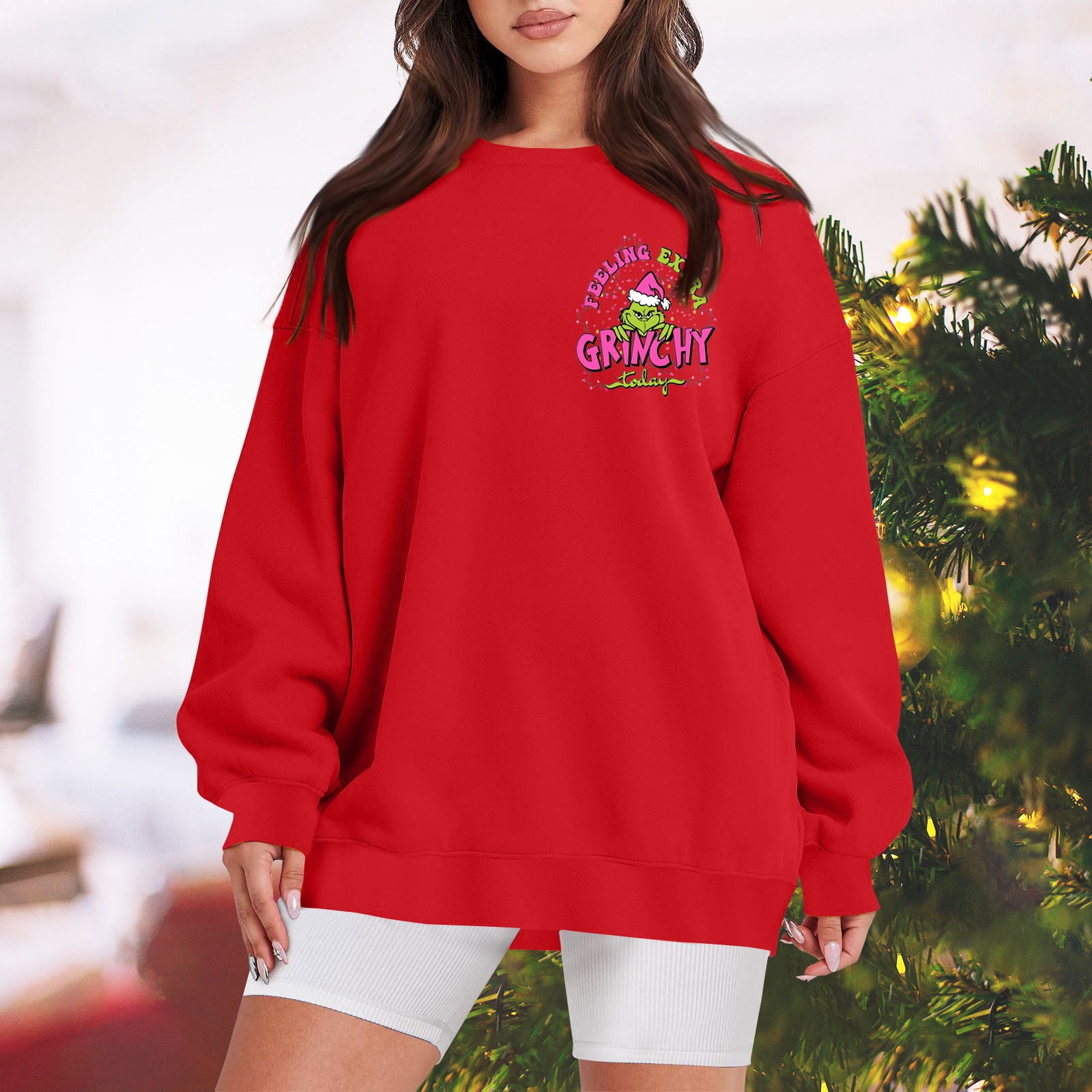 KEVCHE Christmas Clothing Grinch Costume Hoodie Grinch Women's ...
