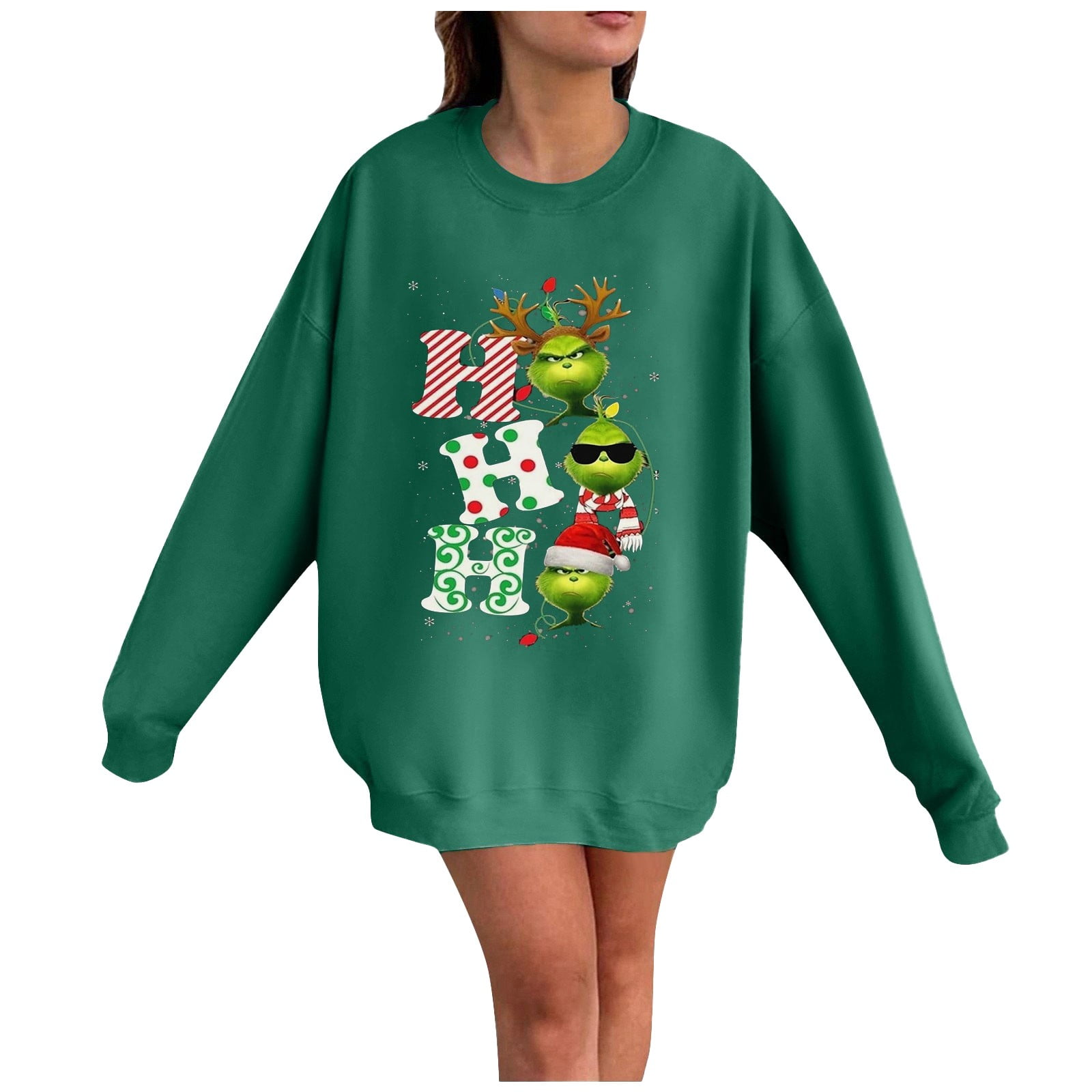 KEVCHE Christmas Clothing Grinch Costume Hoodie Grinch Zipper Sweater ...