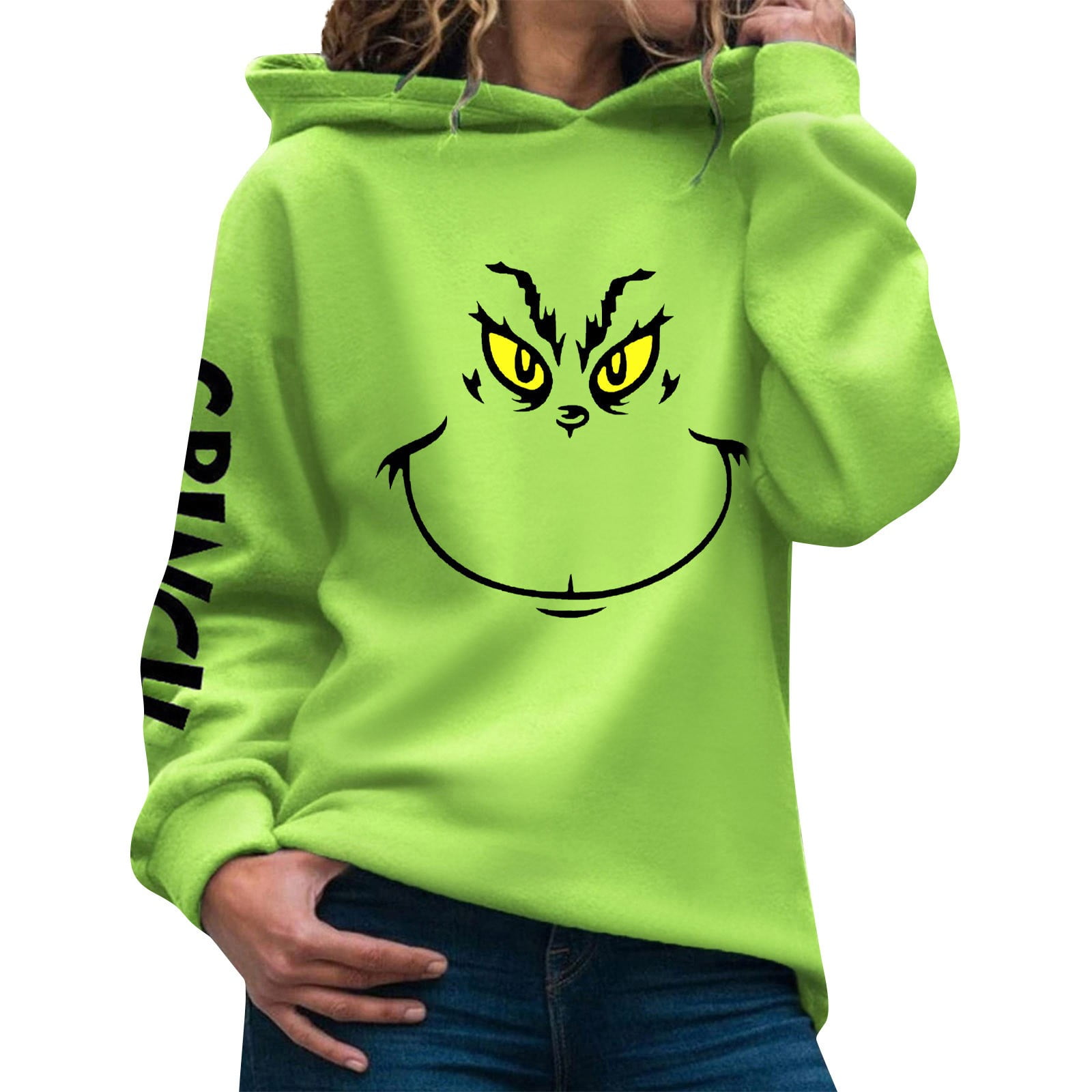 KEVCHE Christmas Clothing Grinch Costume Shirt Grinch Christmas Hooded ...