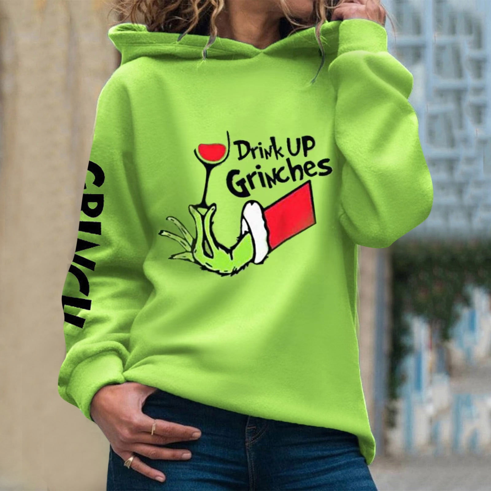 KEVCHE Christmas Clothing Grinch Costume Sweatshirts Grinch Christmas ...