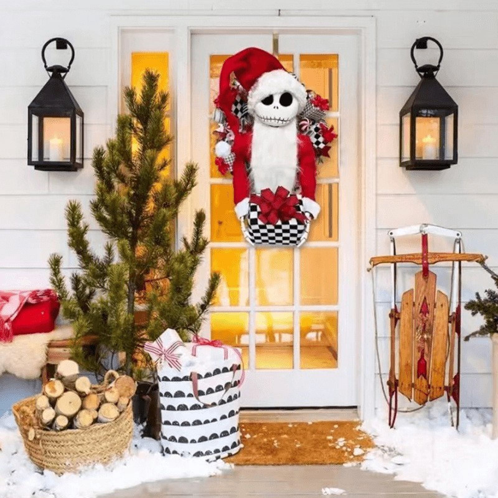 KEVCHE Christmas Decoration Wreath Window Door Hanging Pumpkin ...