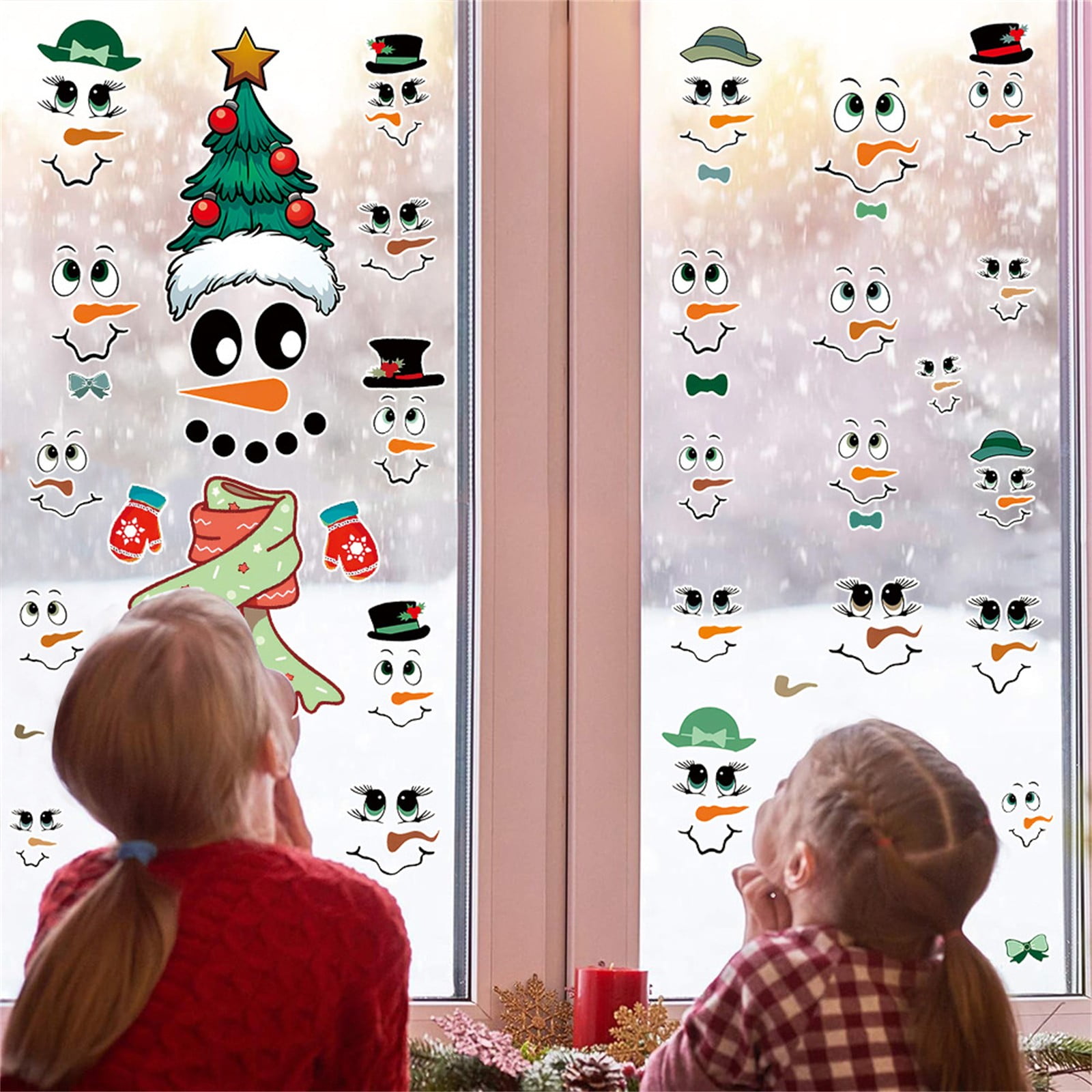 KEVCHE Christmas Decorations 2024 Christmas Sticker Christmas Snowman ...