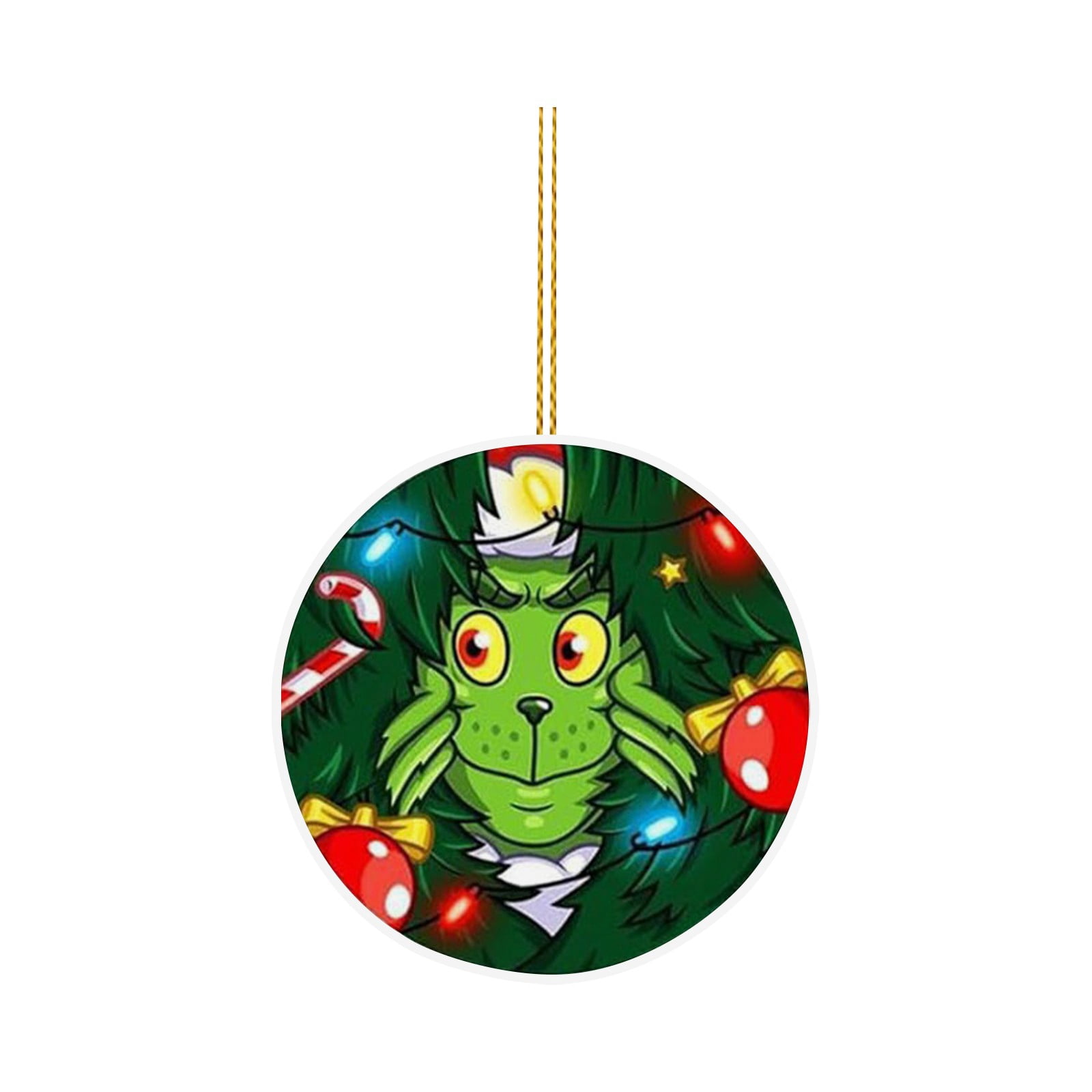 KEVCHE Grinch Christmas Decorations, Christmas Wooden Ornaments Grinch ...