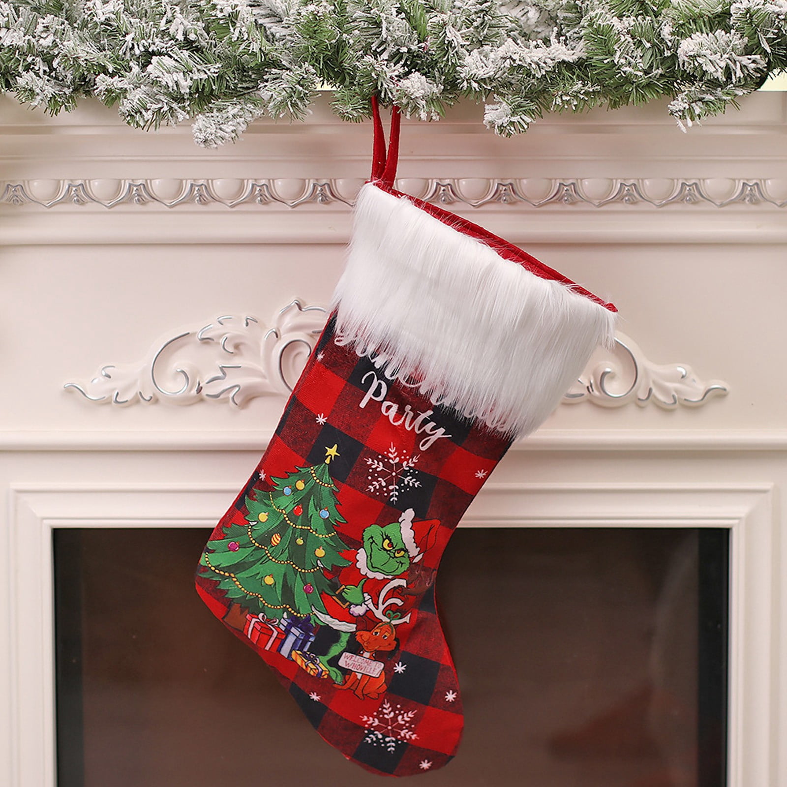 KEVCHE Grinch Christmas Decorations, Fashion Christmas Stockings ...