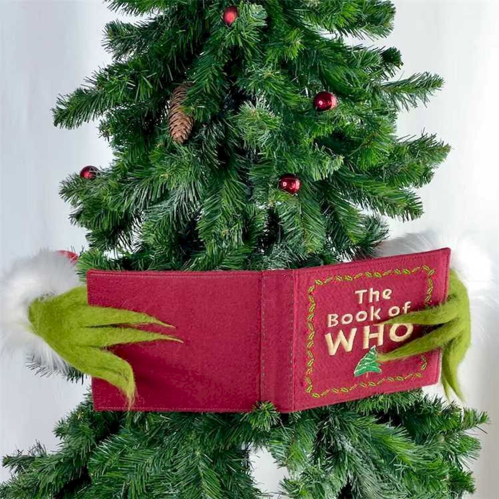 KEVCHE Grinch Christmas Decorations, Green Monster Hand Christmas Ball ...