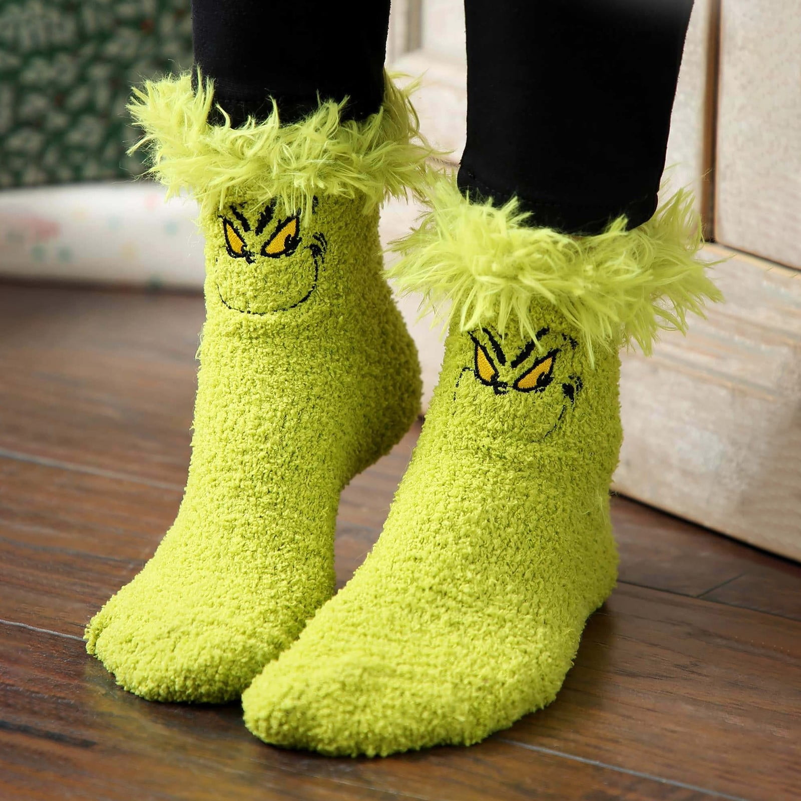 KEVCHE Grinch Christmas Decorations, Neutral Christmas Socks Santa ...