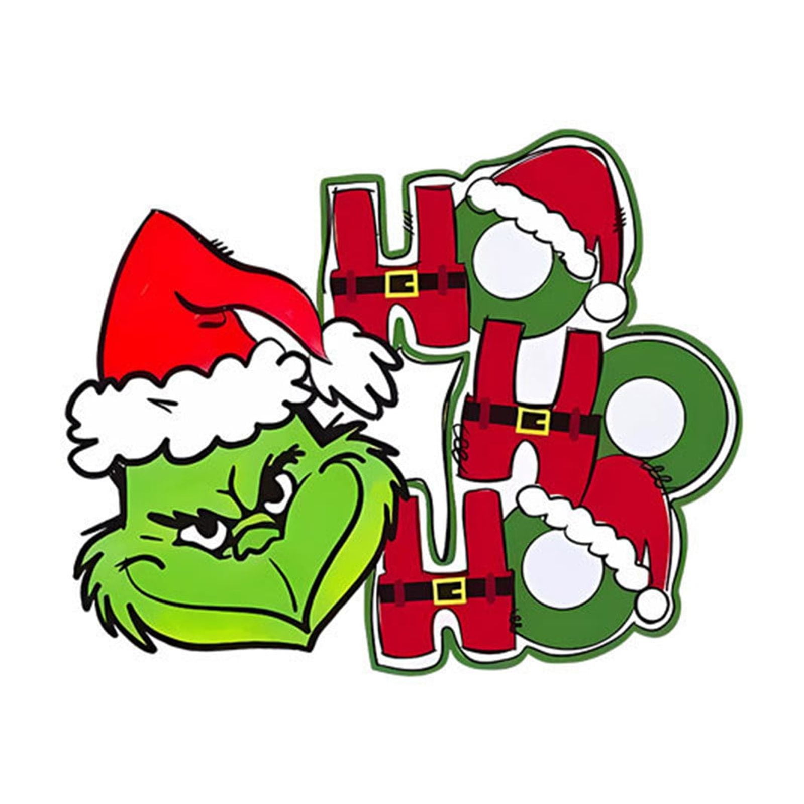 KEVCHE Grinch Christmas Decorations, Thermal Transfer Green Heat ...