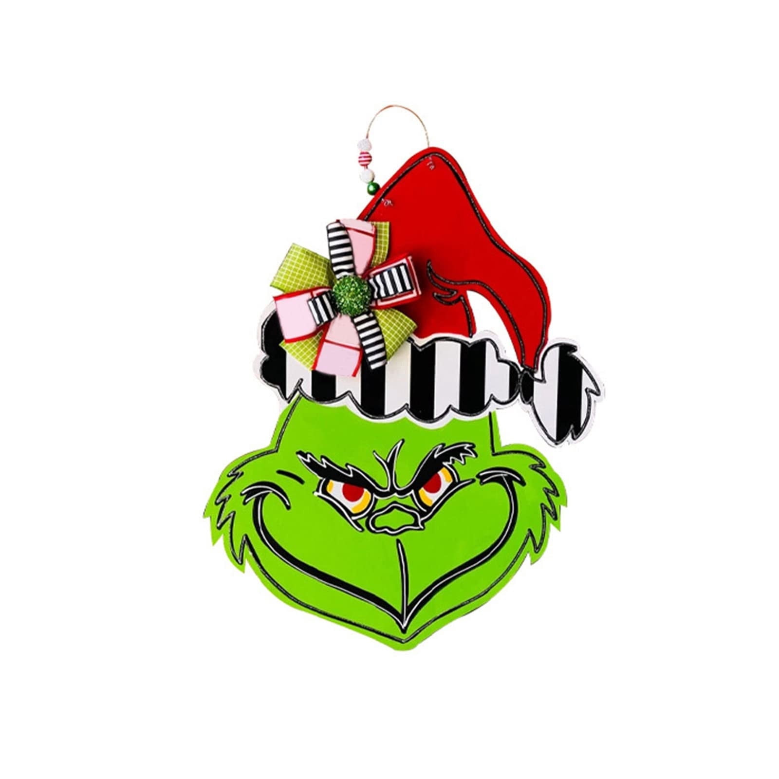 KEVCHE Grinch Christmas Decorations, Welcome Sign Funny Troublemaker ...