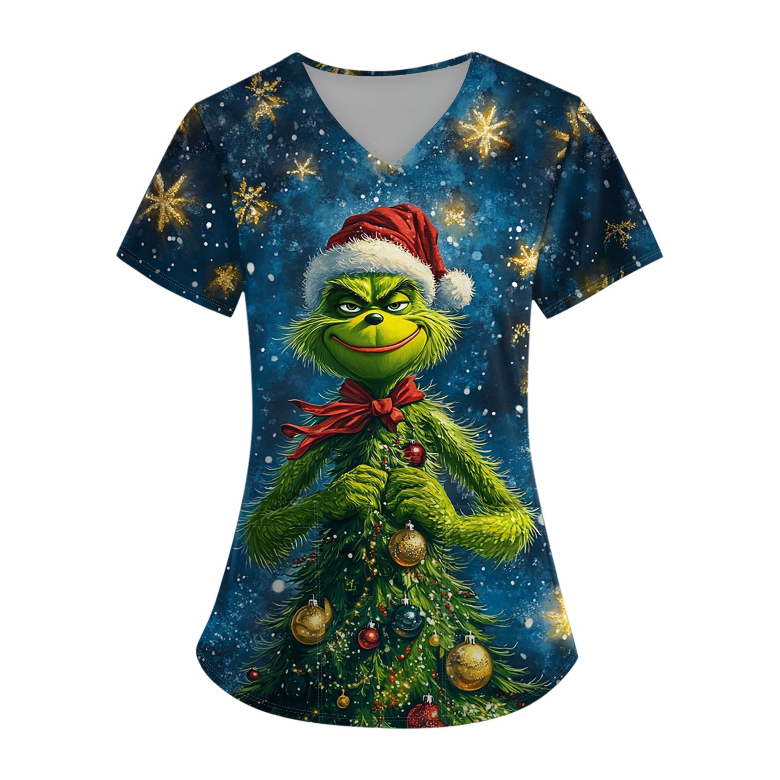 KEVCHE Grinch Clothes Christmas 2024 Grinch Hoodie Ladies Short Sleeve ...