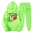KEVCHE Grinch Costume Christmas Sweatshirts, Women's Hooded Sports ...