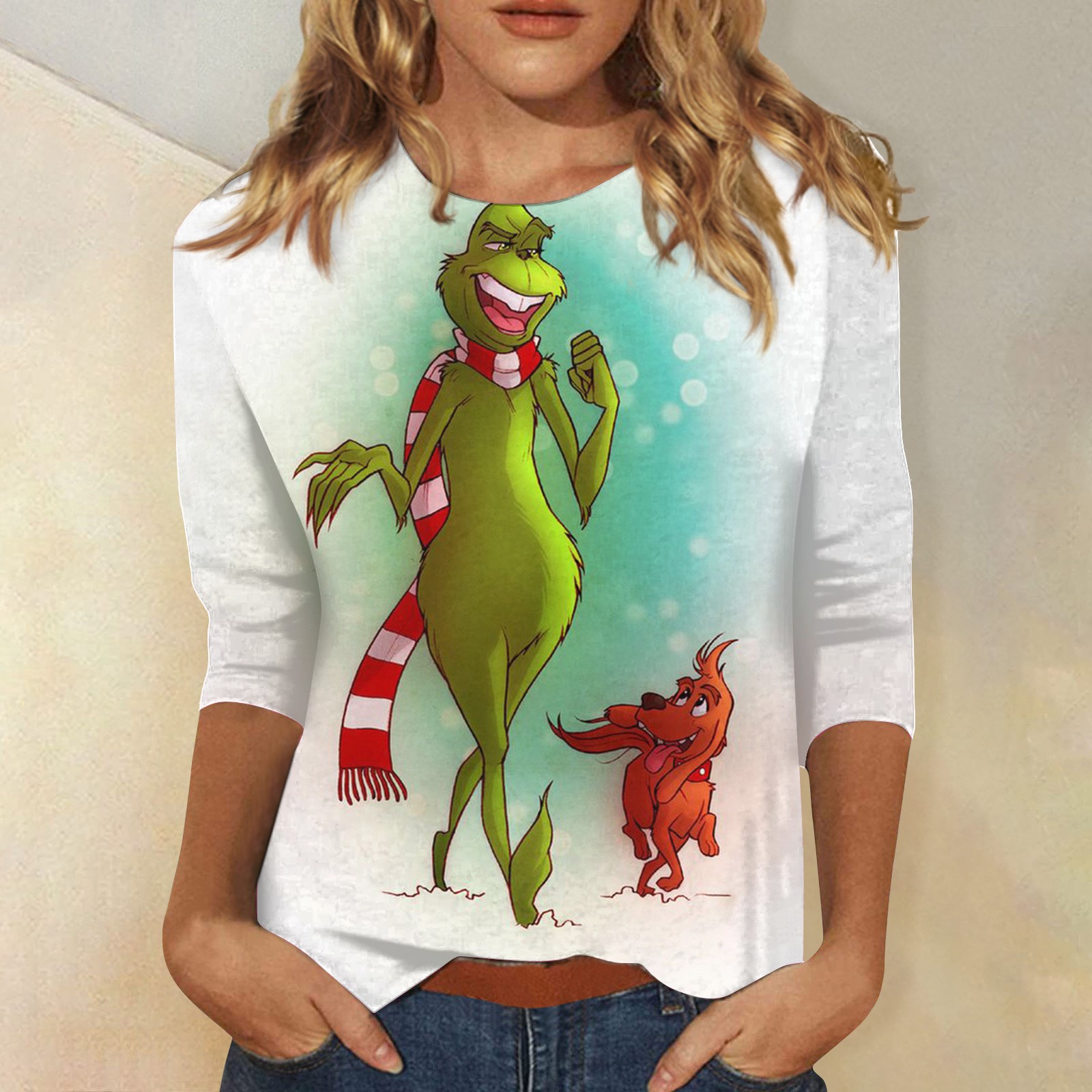 KEVCHE Grinch Costume Christmas Shirts Grinch Women's New Grinch ...
