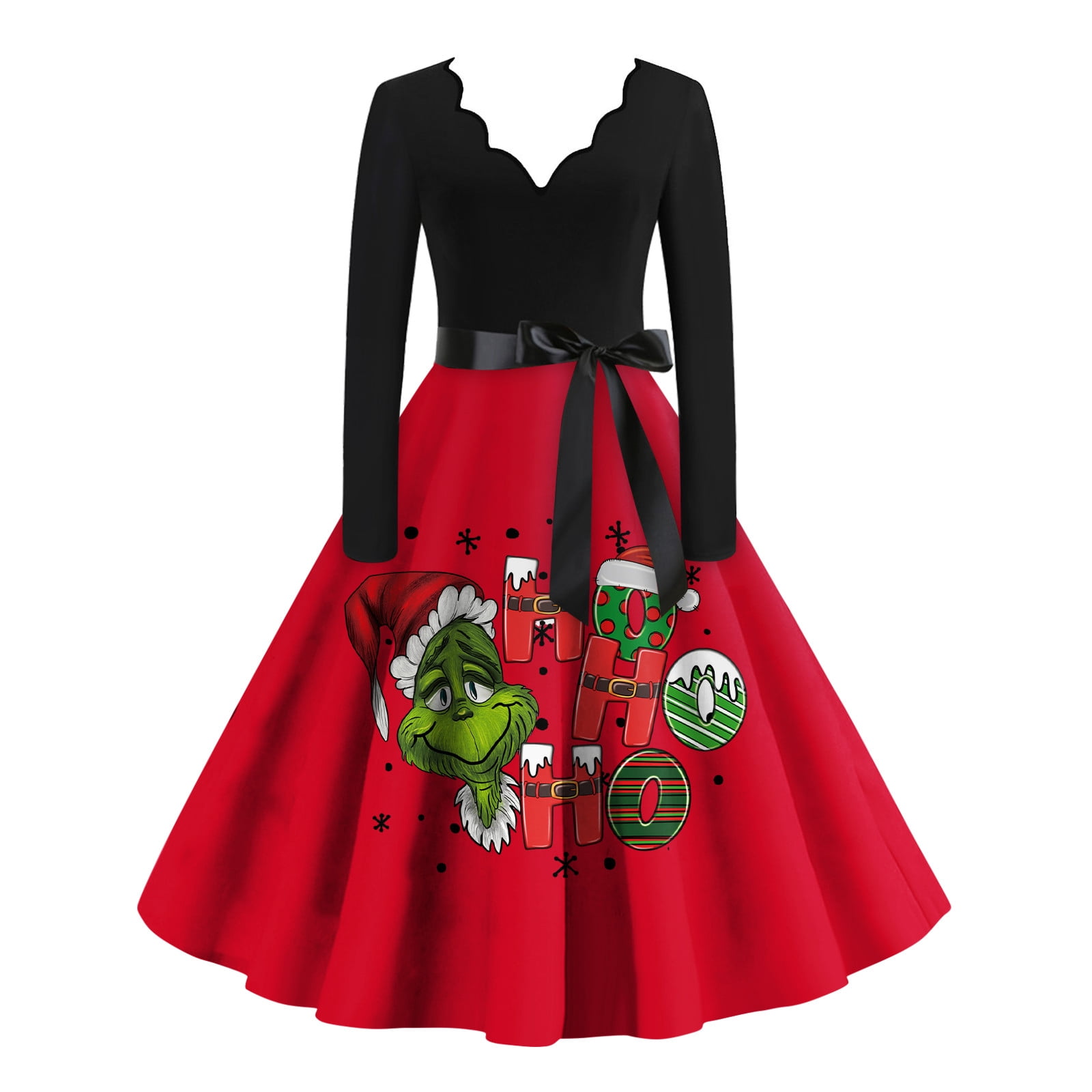 KEVCHE Grinch Costume Christmas Skirts, Women's Grinch Christmas Casual ...