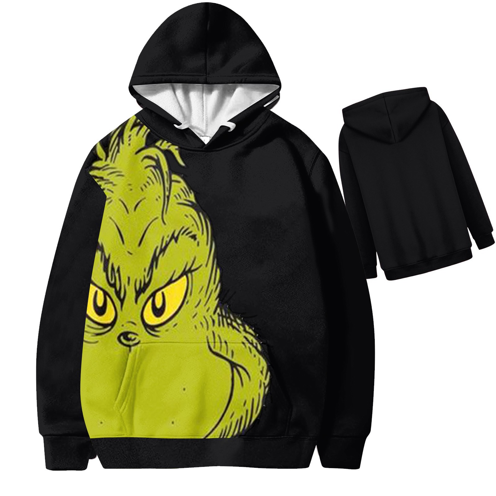 KEVCHE Grinch Costume Christmas Sweatshirts, Christmas Casual Hoodie ...