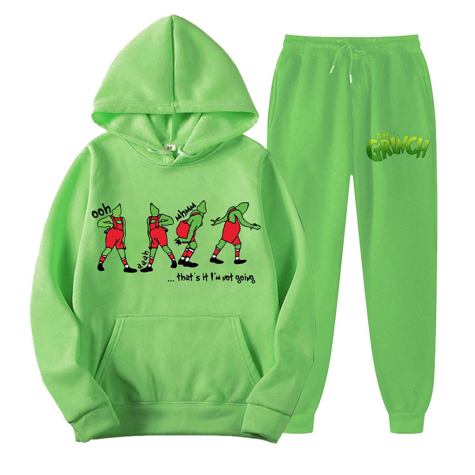 KEVCHE Grinch Costume Christmas Sweatshirts, Women's Hooded Sports ...