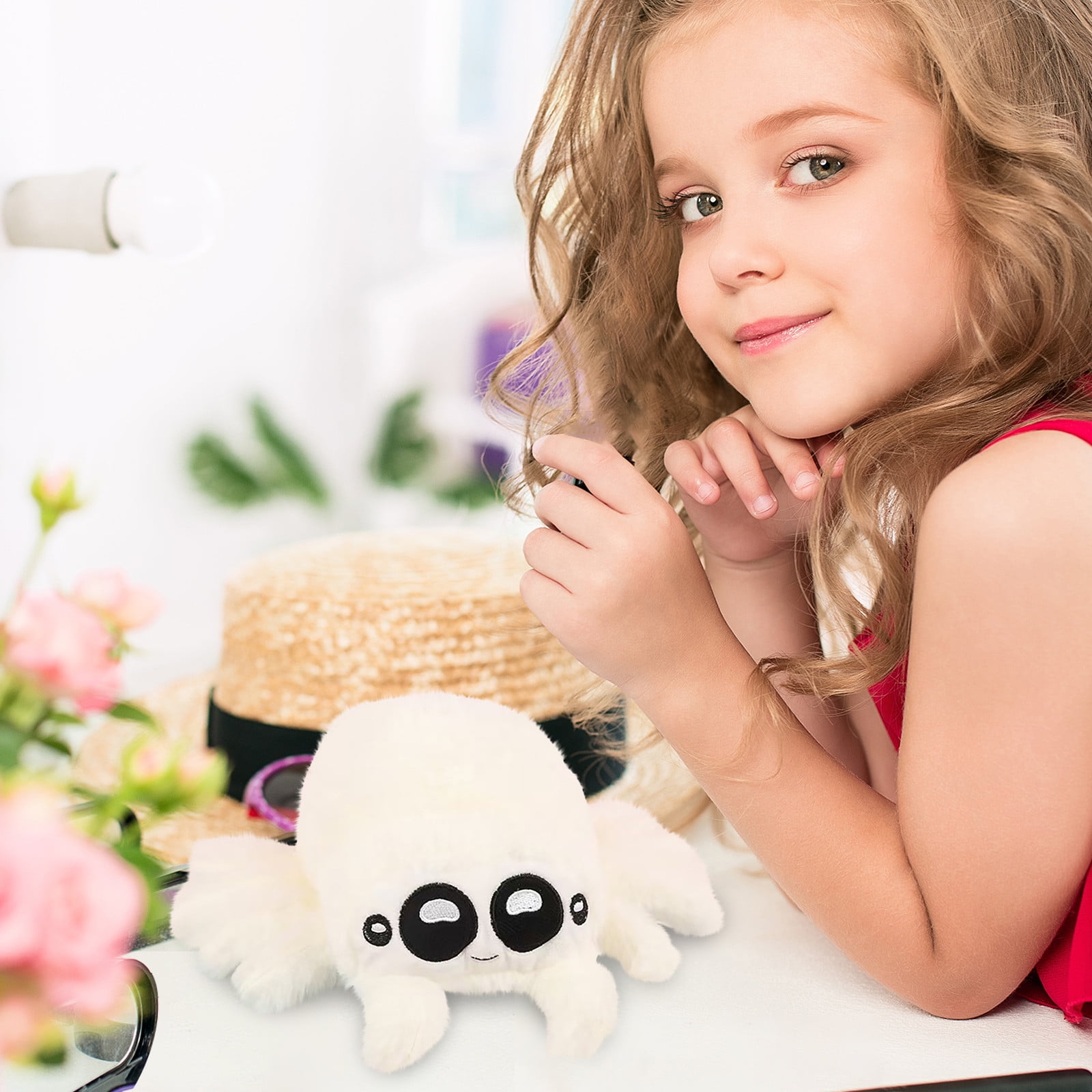 KEVCHE Lucas Spider Plush Toy 7 Inch, Simulated Spider Plush Doll Cute ...