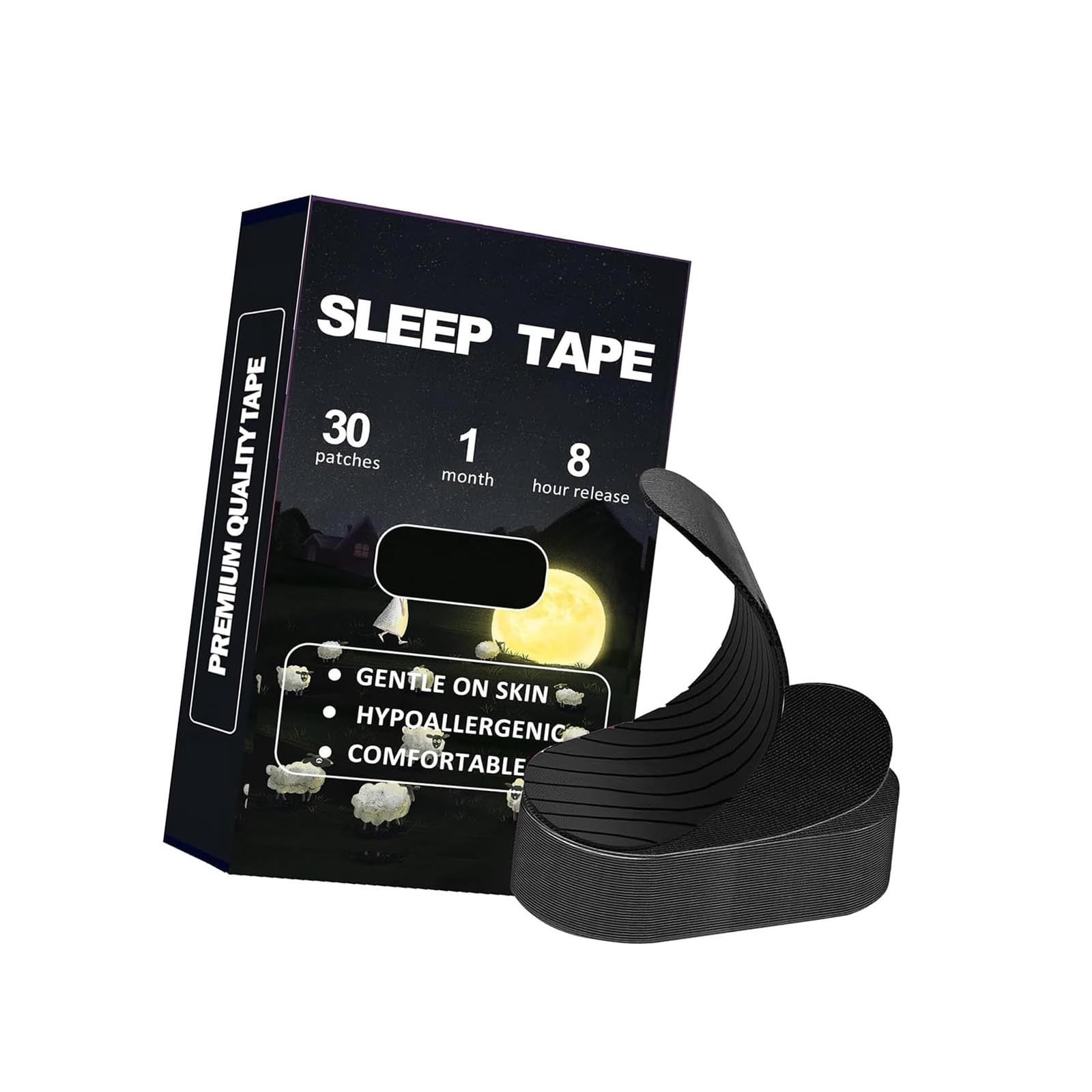 KEVCHE Sleep Tape for Restful Nights Hypoallergenic, Gentle on Skin, 30 ...