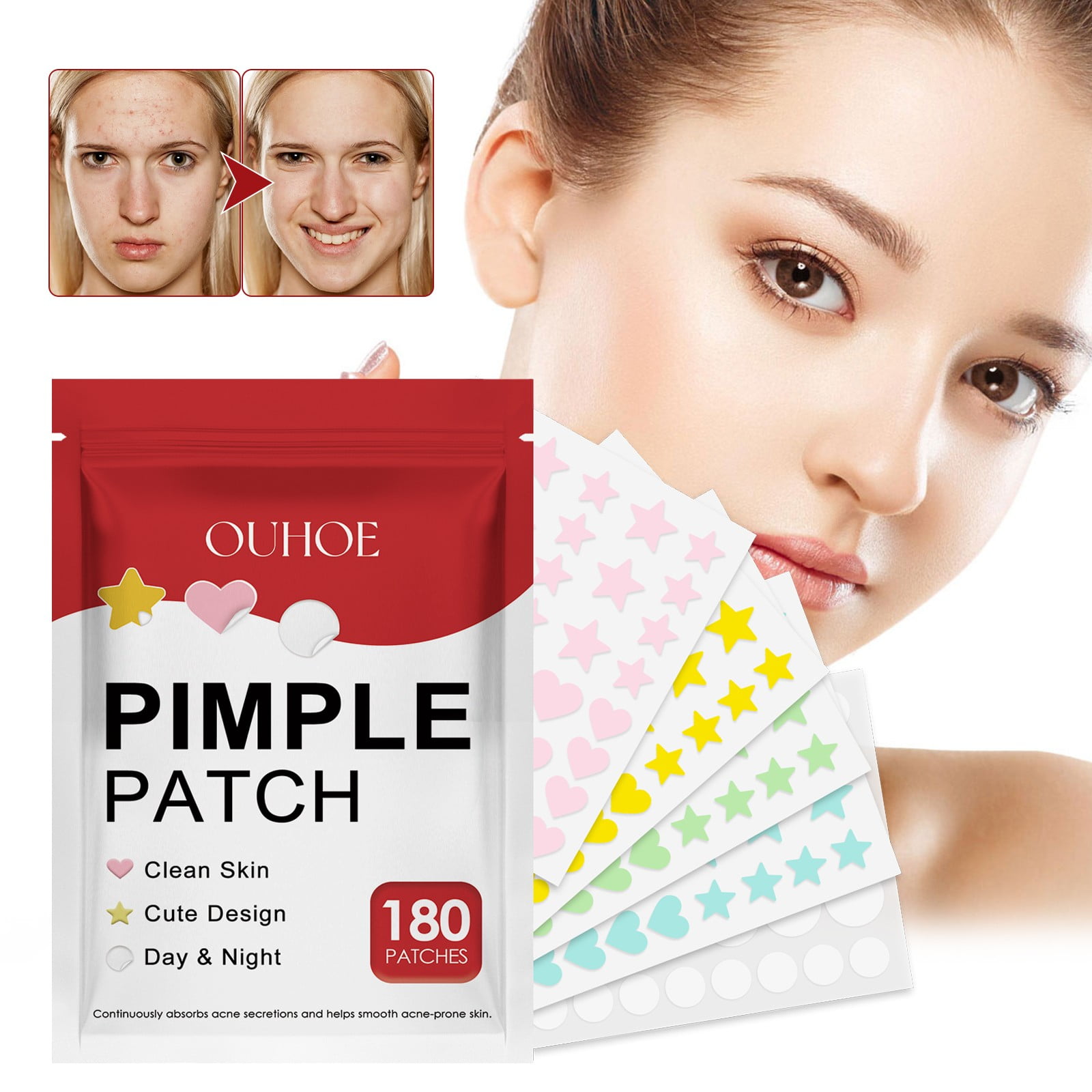 KEVCHE Zit Patch, Three Shapes Diffrent Colors for Face, Cute Shape ...