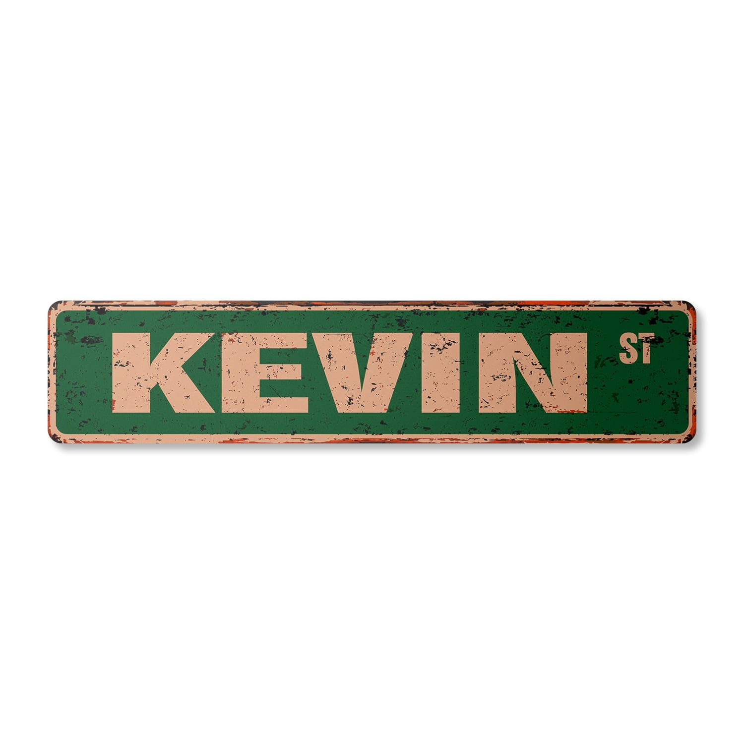 KEVIN Vintage Plastic Street Sign Childrens Name Room Sign | Indoor ...