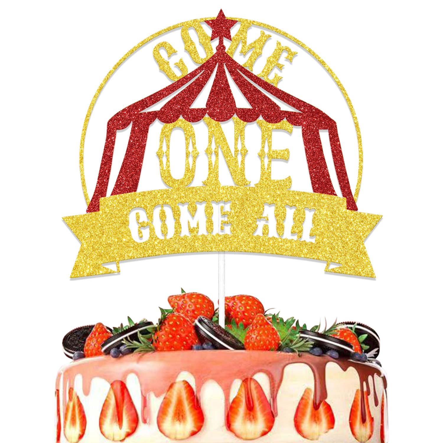 KEWUFD Come One Come All Cake AIS1 Topper Circus 1st Birthday Party ...