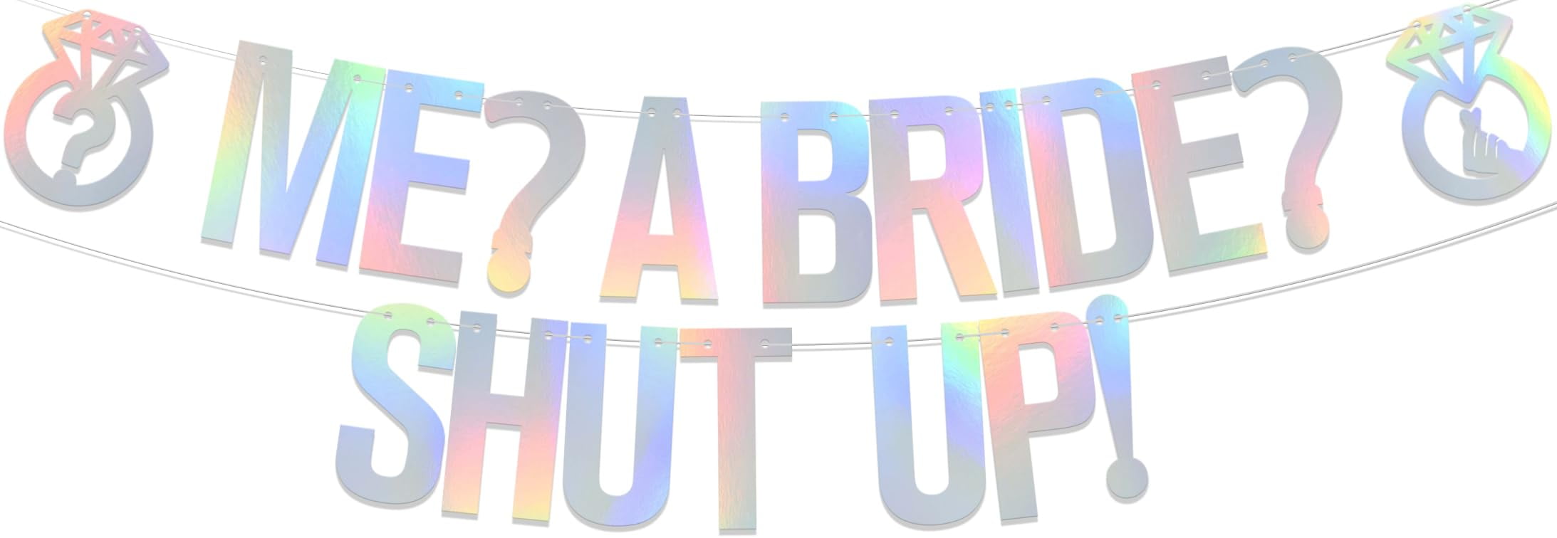 KEWUFD Me? AUMRT Bride? Shut Up! Banner Bachelorette Party Decorations ...