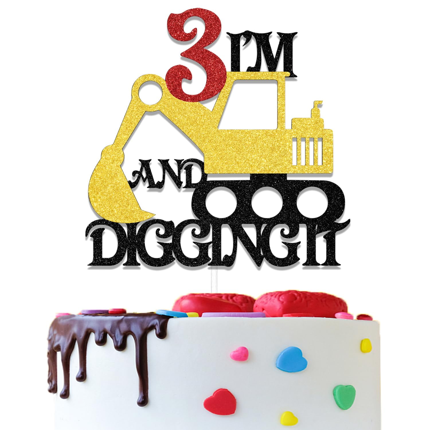 KEWUFD YearEGSC Old Construction Birthday Cake Topper, I'm Digging It ...