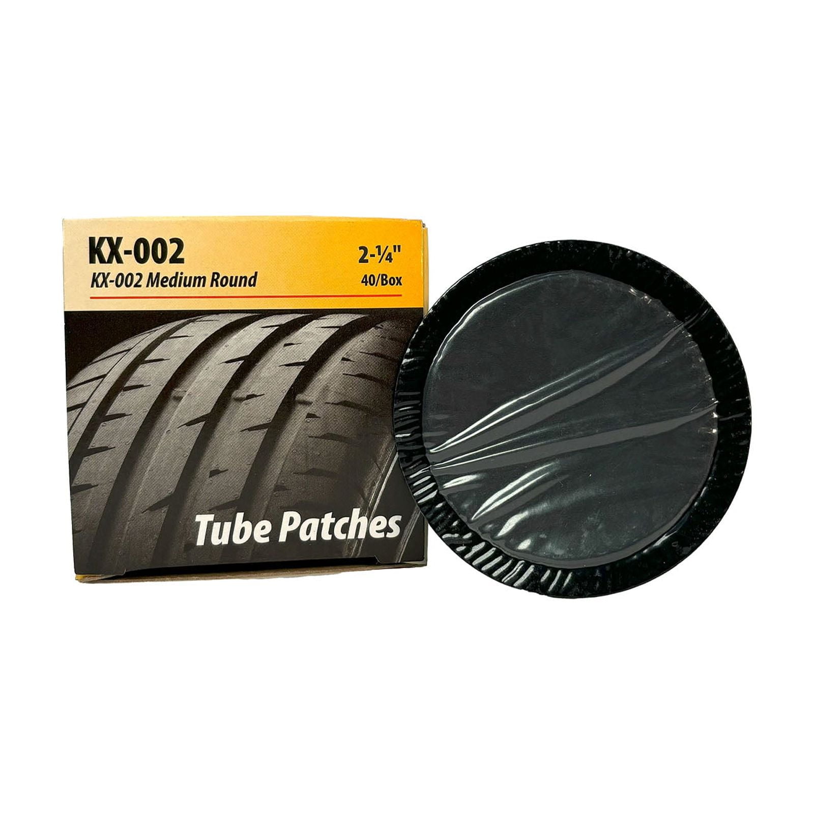 KEX KX-002 Inner Tube Patches, 40 Units of 2-1/4 in Round Vulcanizing ...