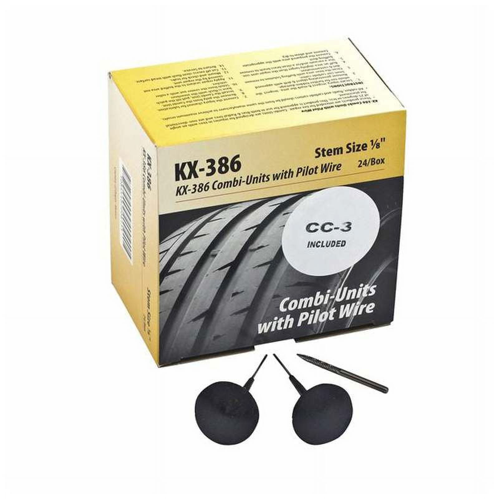 KEX KX-386 Patch, Plug Combi-Units with Pilot Wire for 3mm Tire Repair ...