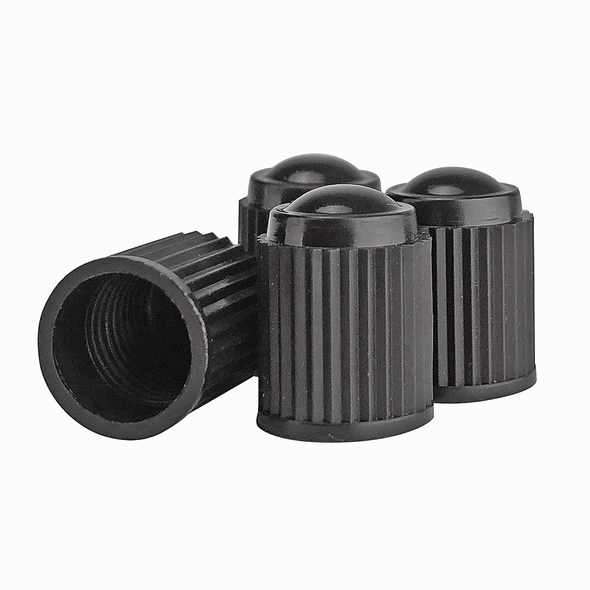 KEX Set of 4 Black Valve Stem Caps for All American Schrader Type Valve ...