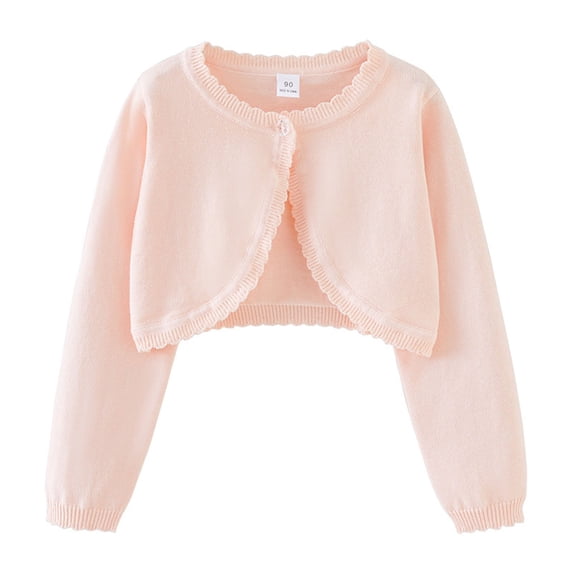 KEXE Girls' Sweaters Little Girls Cropped Bolero Cardigan Single Button ...