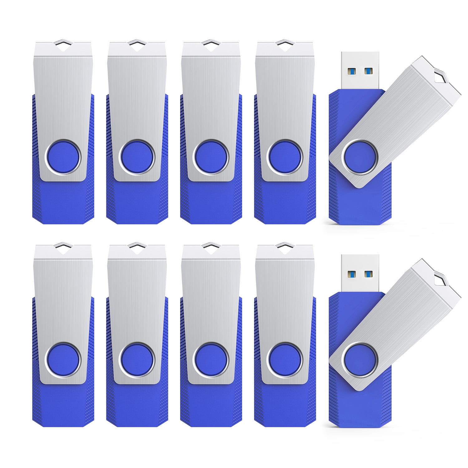 KEXIN 10 Pack 16GB USB 2.0 Flash Drive Thumb Drives Memory Stick, Blue ...