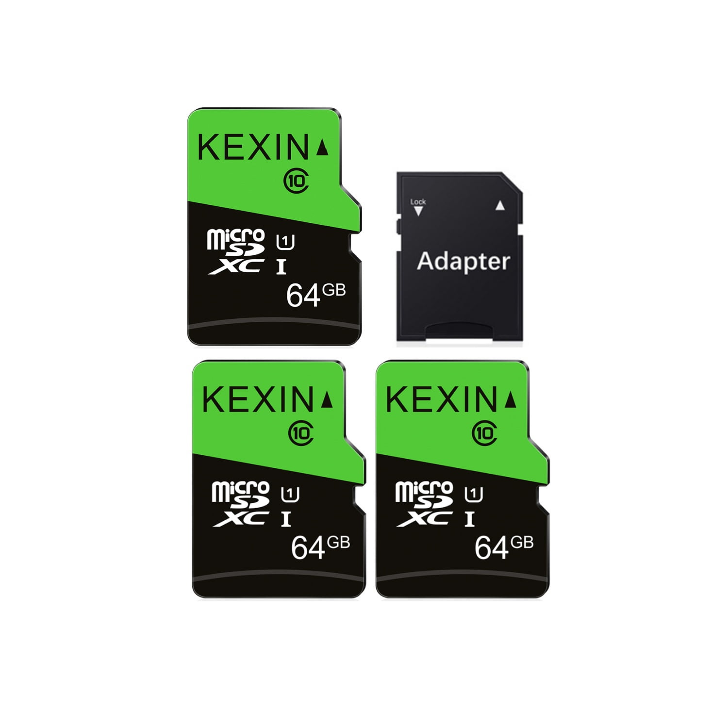 KEXIN 64GB Micro SD Card 3pack, Class 10 U3, High Speed for Drones ...
