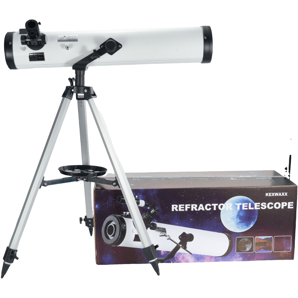 KEXWAXX White Color 76mm Reflector Telescope with 700mm Focal Length ...