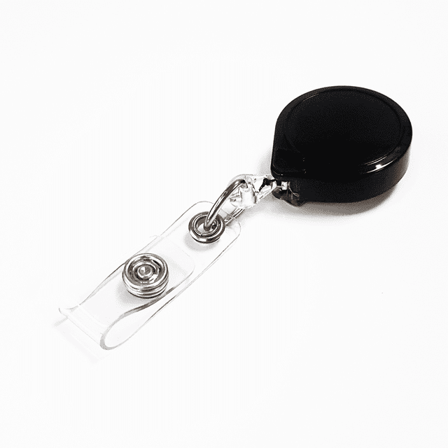 KEY-BAK MINI-BAK Retractable Badge Holder with 36" Nylon Cord, Swivel ...
