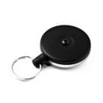 KEY-BAK Original HD Retractable Keychain, 48" Kevlar Cord, Black Front ...