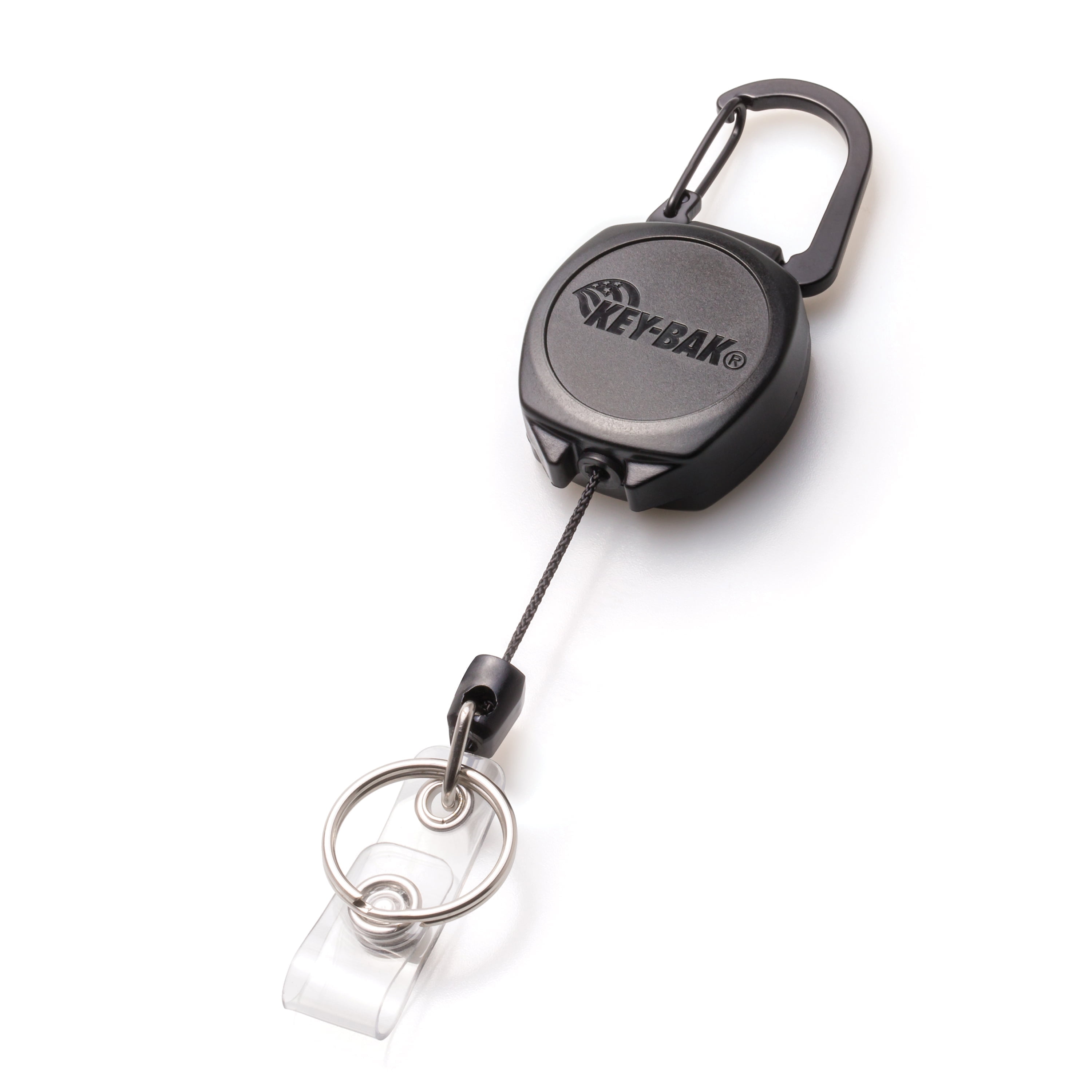 KEY-BAK Sidekick 24" Retractable Badge Reel Keychains 6" with Carabiner ...