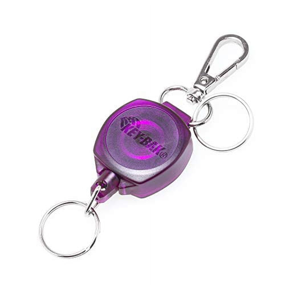 KEY-BAK SnapBack 24-inch Aramid Cord Retractable Keychains - Purple ...