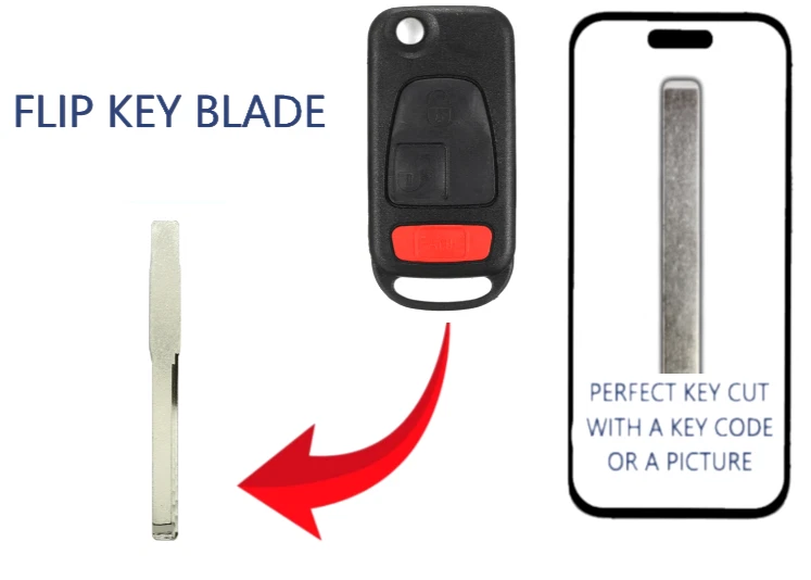 KEY CUT SERVICE + Mercedes Benz Dodge Chrysler 1998 - 2012 Flip Key ...