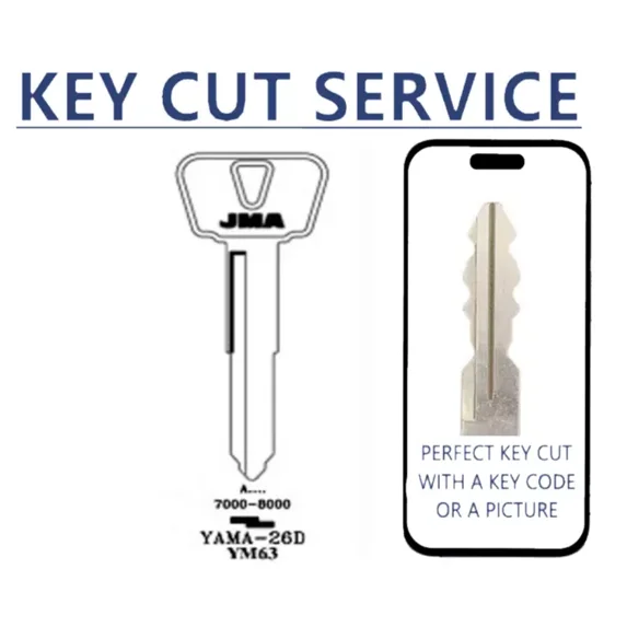 KEY CUT SERVICE + Yamaha YM63 / X248 Motorcycle Key (JMA YAMA-26D ...
