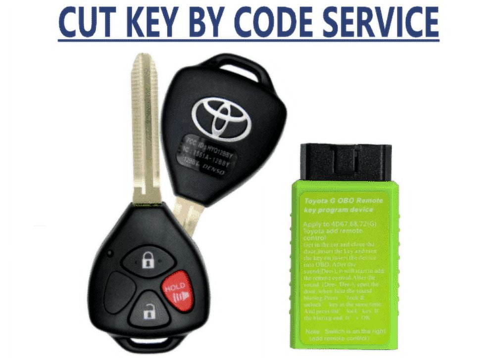 KEY CUT + SET UP TOOL + Toyota 4Runner Yaris Rav4 2010-2016 HYQ12BBY G ...