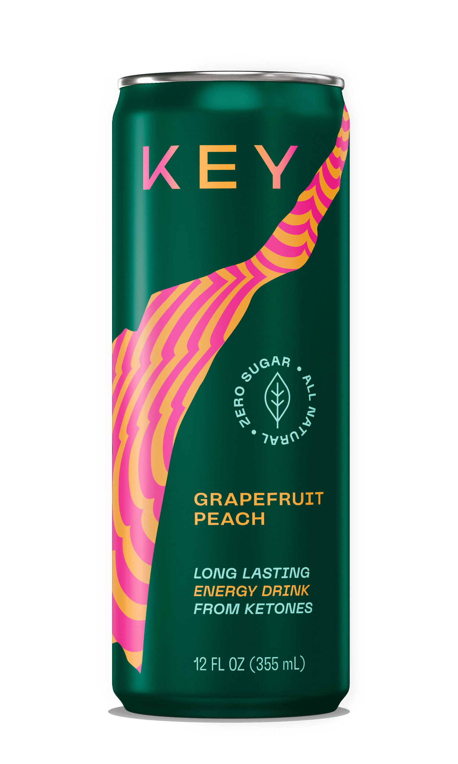 KEY Ketone Energy Drink : Sugar Free, 80mg Low Caffeine, All Natural ...