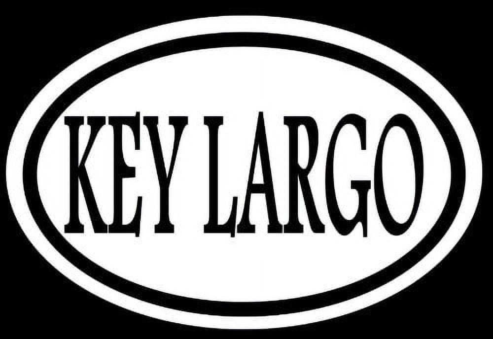 KEY LARGO 6" STICKER DECAL OVAL TROPICAL VACATION BEACH SAND HONEYMOON ...